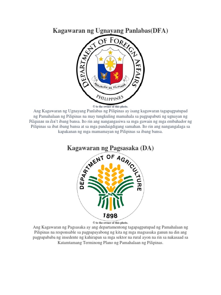 Ahensya NG Pamahalaan Logo | PDF
