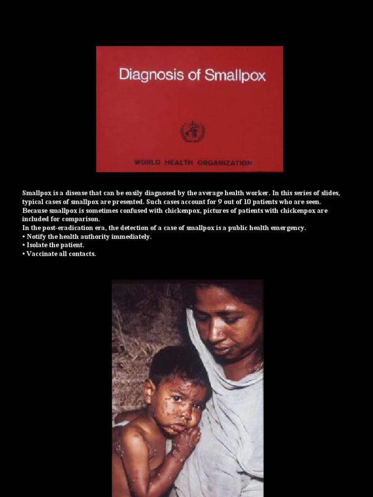 WHO Smallpox Slides | PDF | Smallpox | Medicine