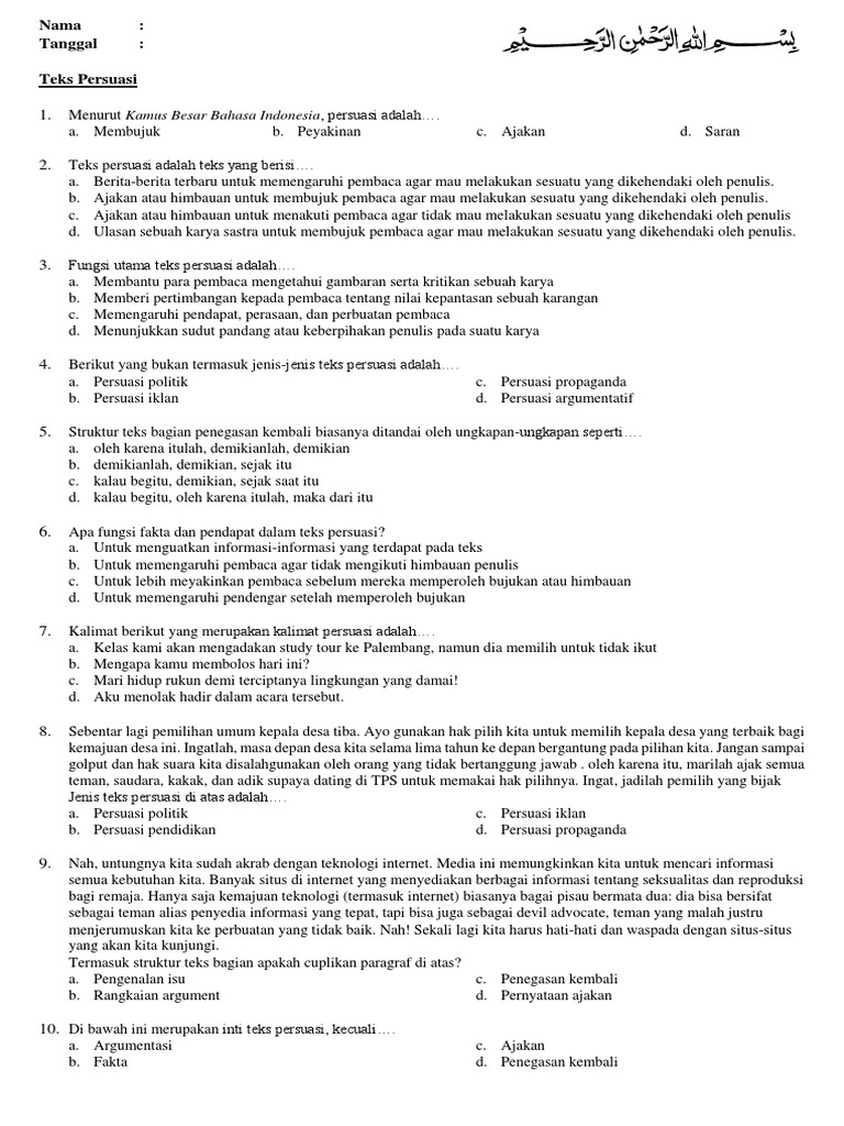 Teks Persuasi Kelas 8 | PDF