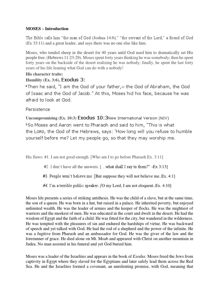 Moses Introduction Pdf