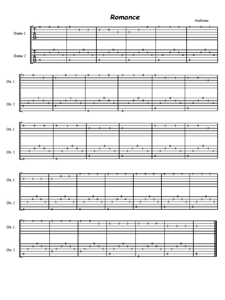Romance Anonimo Duo | PDF