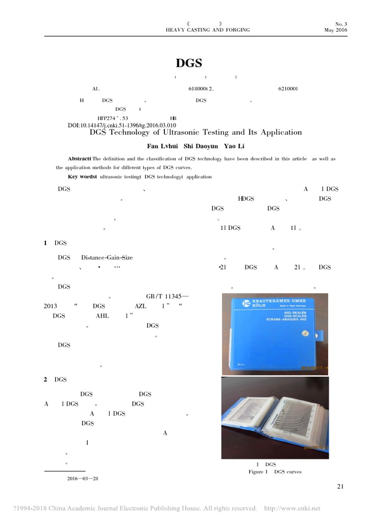超声检测DGS技术及应用 | PDF