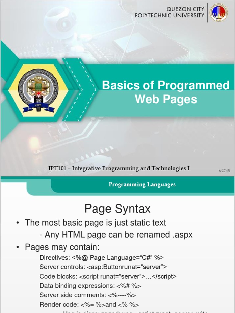 Week 6 IPT101 Lecture - STUDENT | PDF