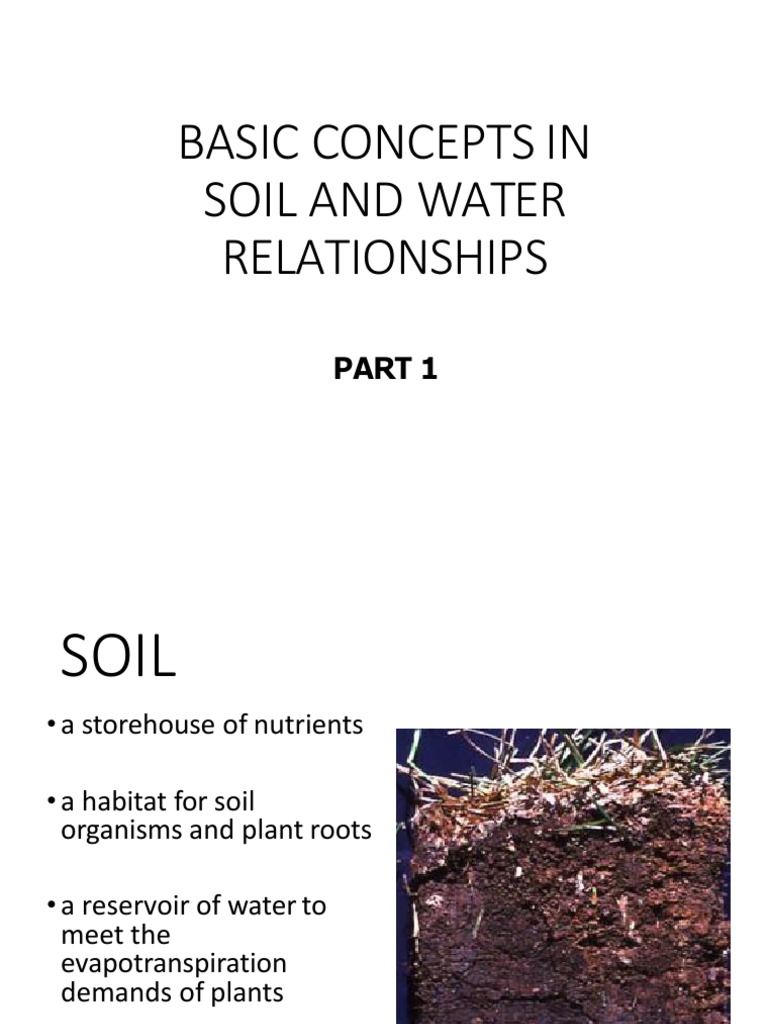Soil and Water Relationships Explained | PDF