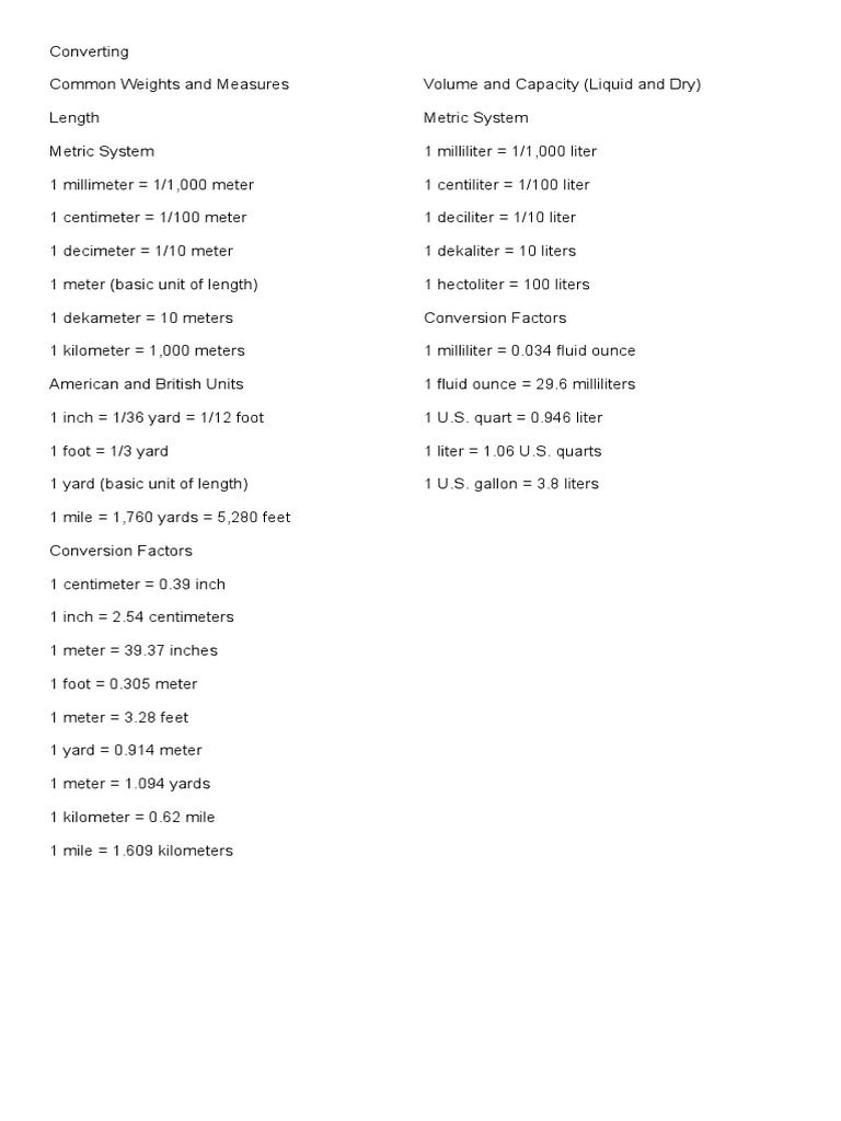 Conversion Practice Test | PDF