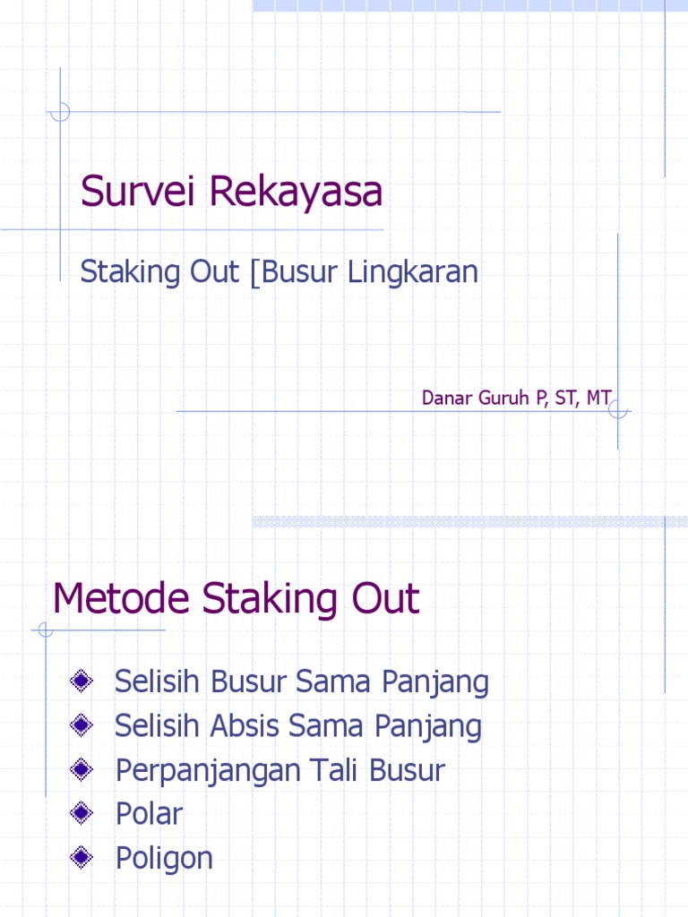 Staking Out Hors | PDF