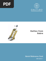 GALILEO Quick Reference From Amadeus To | PDF