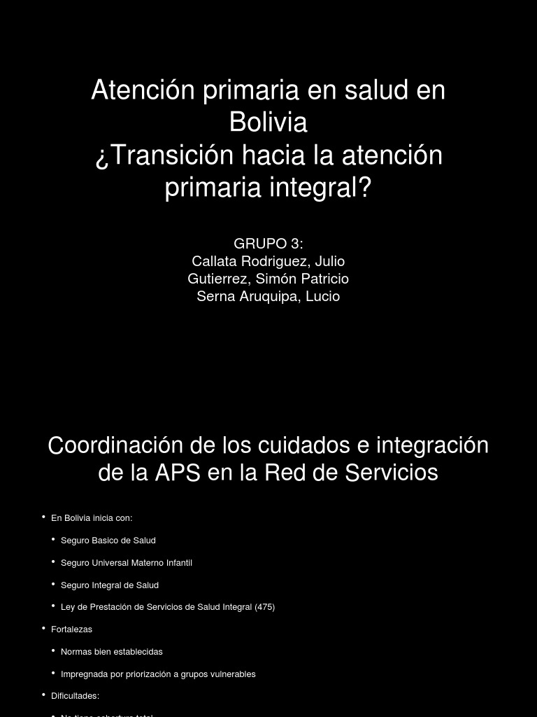 APS en Bolivia | PDF