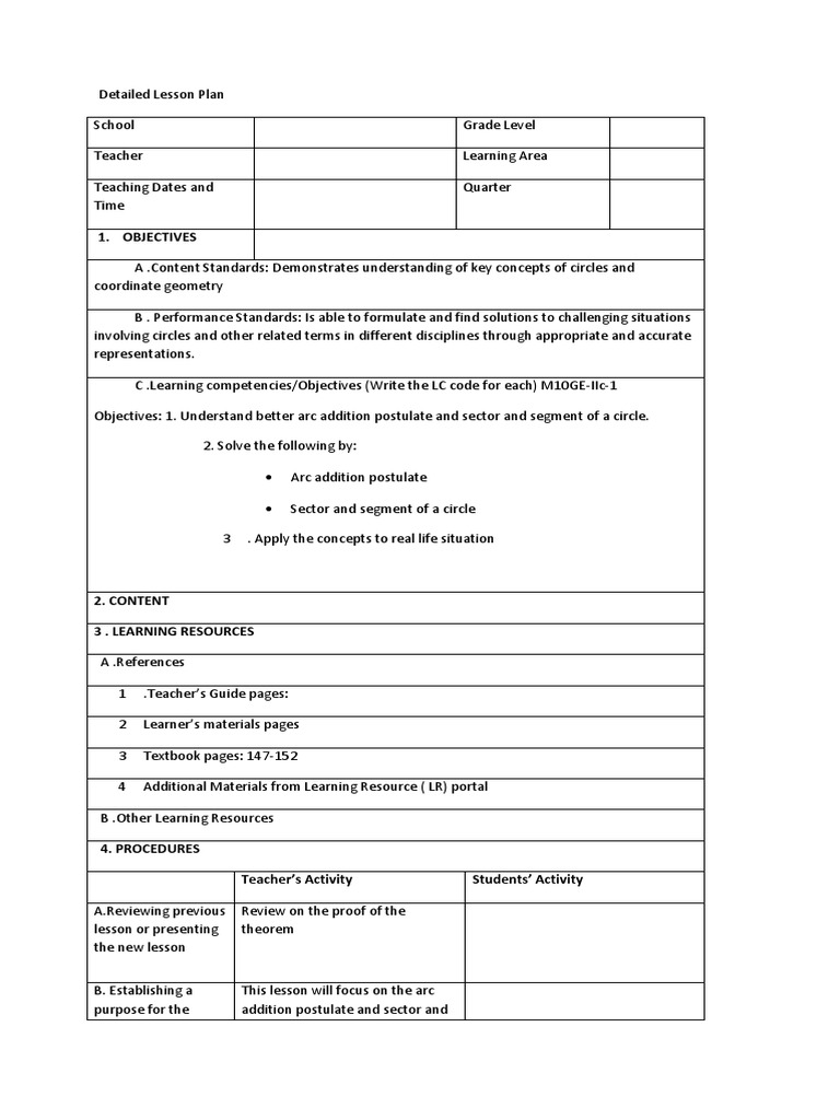 Understand Better Arc Addition Postulate and Sector and Segment of A ...
