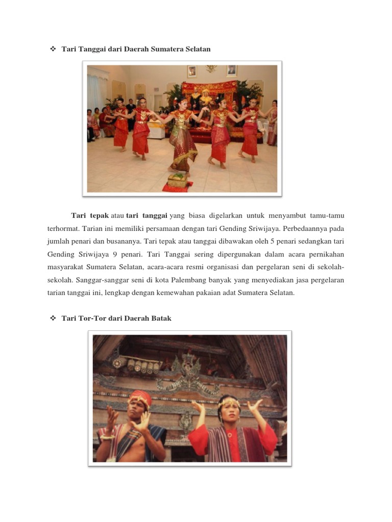Tari Tanggai: Tradisi Sumatera Selatan | PDF | Seni | Agama & Spiritualitas