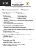 4th Quarter Exam in Esp8 | PDF