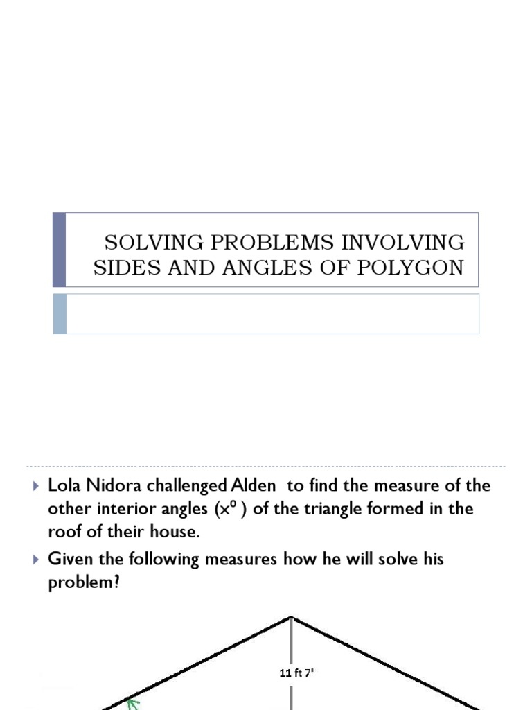 Solving Problems Involving Sides and Angles of Polygon | PDF | Teaching Methods & Materials