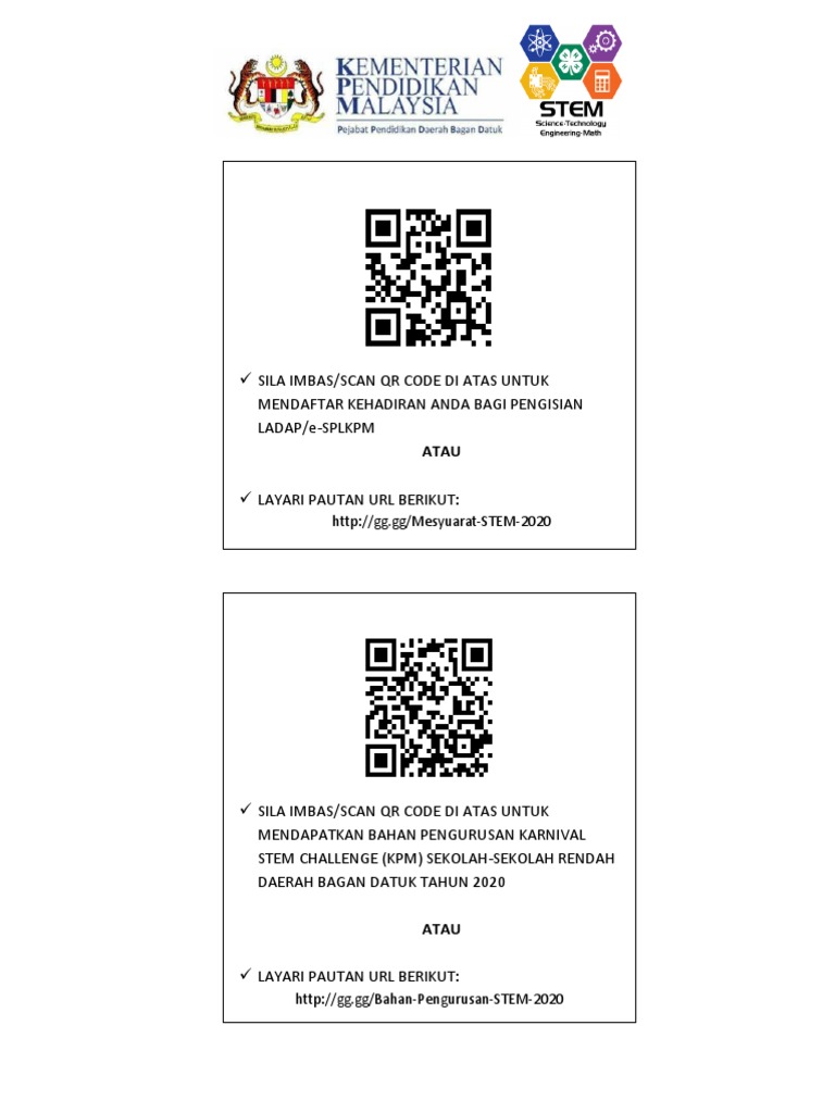 QR Code & Url Kehadiran Ladap & | PDF