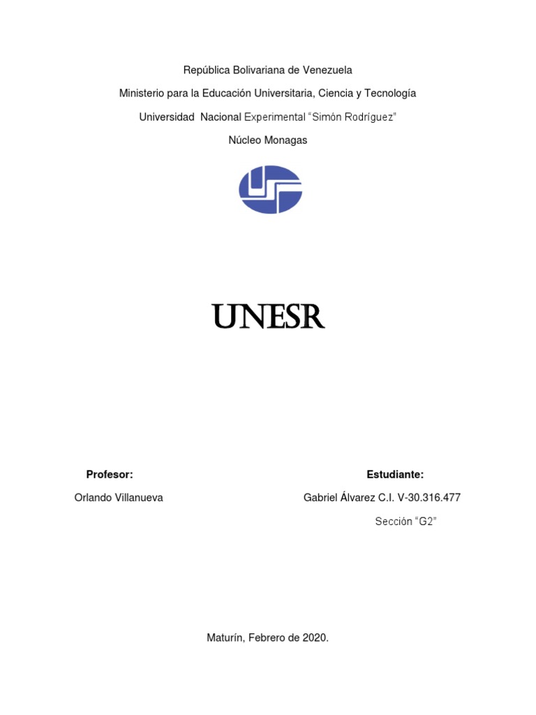 Trabajo de La Unesr | PDF