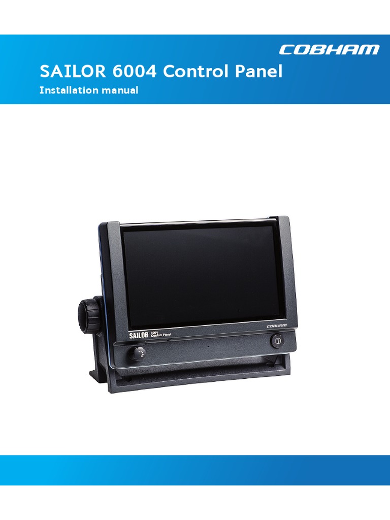 Sailor 6004 Control Panel Manual Screen | PDF