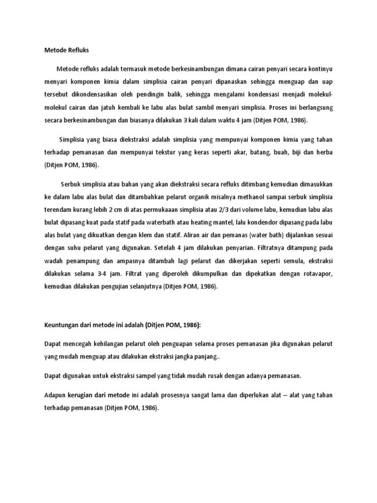 Metode Refluks | PDF