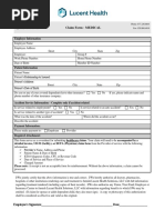 Cic Claim Form | PDF | Medical Diagnosis | Diseases And Disorders