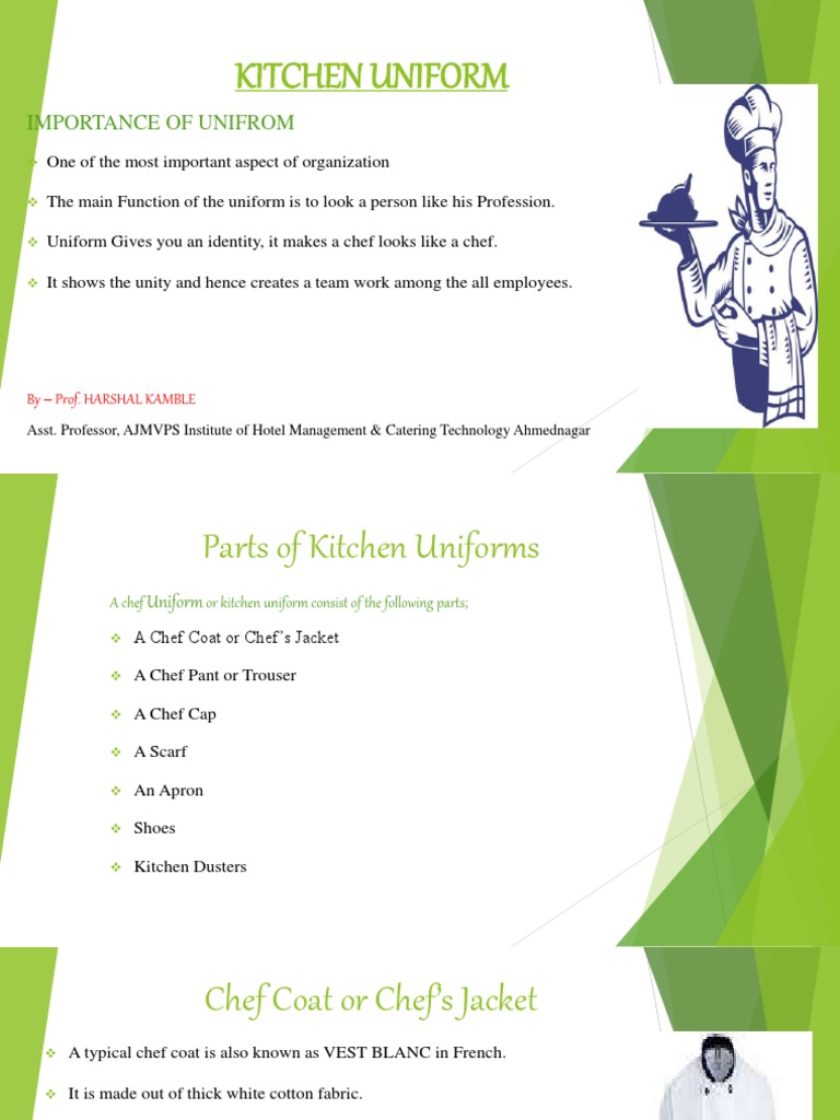 Importanceofkitchenuniform 160725073854 PDF | PDF