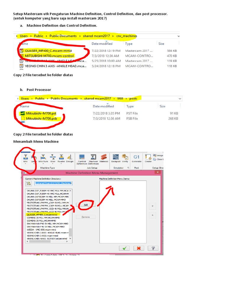 Setup Mastercam Post Processor Quaser 4x1 | PDF