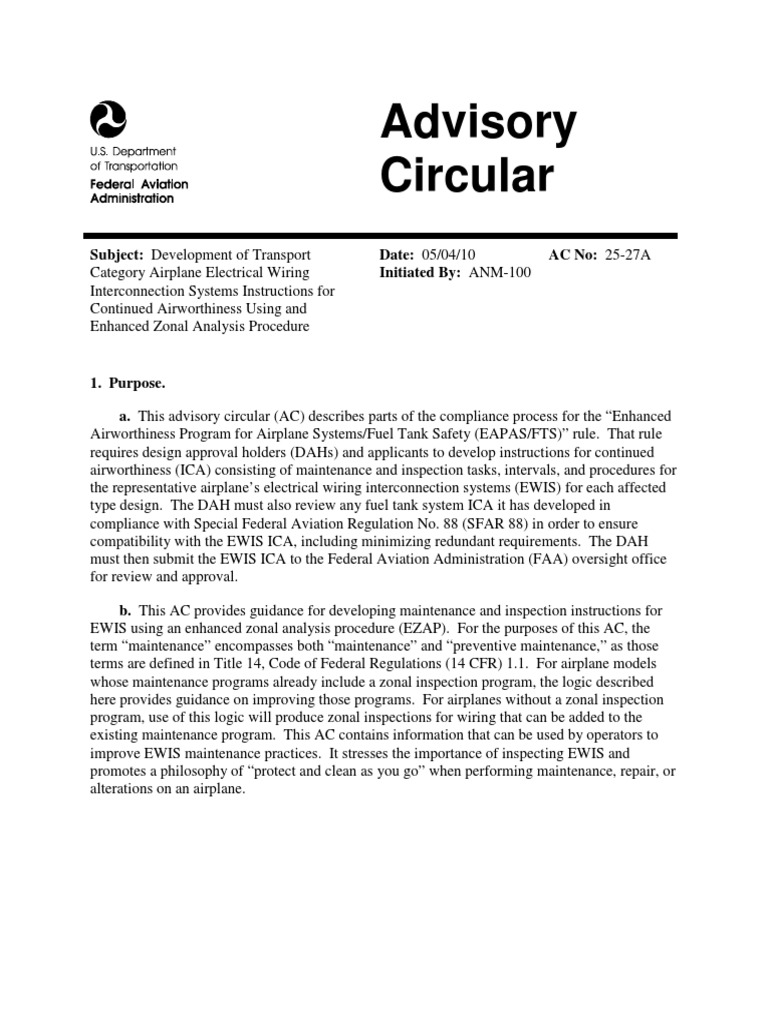 Ac 25-27a PDF | PDF | Federal Aviation Administration | Aviation