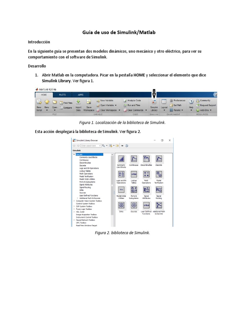 Guía de Uso de Simulink 2018 | PDF | Matlab | Ecuaciones