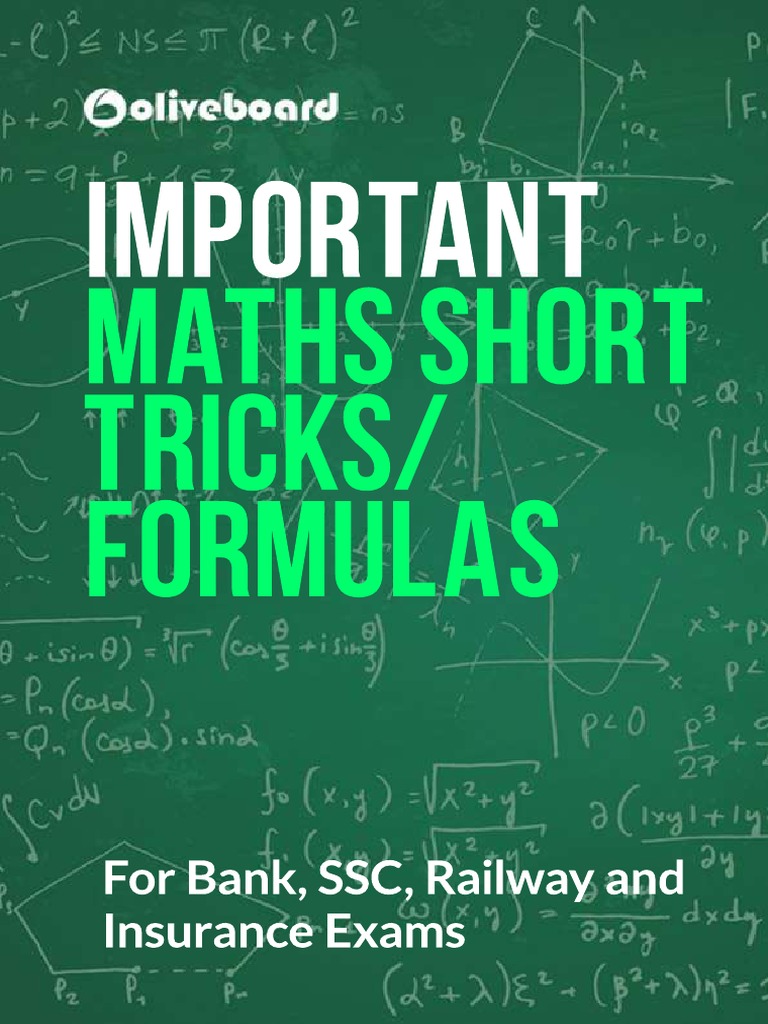 Maths Short Tricks & Formulas | PDF | Division (Mathematics) | Numbers