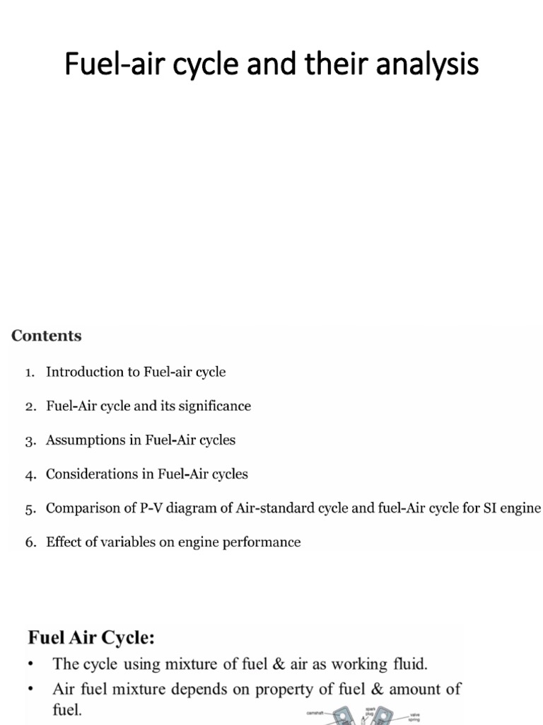 Fuel-Air Cycle | PDF | Temperature | Heat