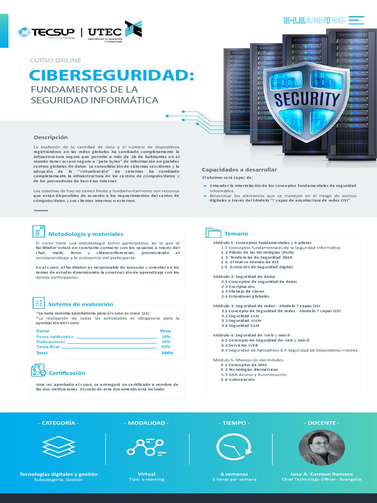 Sílabo - Ciberseguridad Fundamentos de La Seguridad Informática - Lilo ...