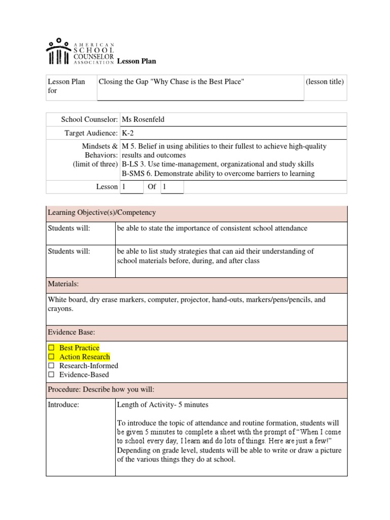 Closing The Gap - Lesson Plan | PDF | Evidence Based Medicine | Lesson Plan