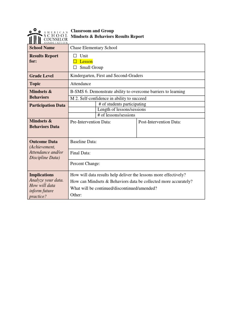 Chase Elementary Mindsets Report | PDF