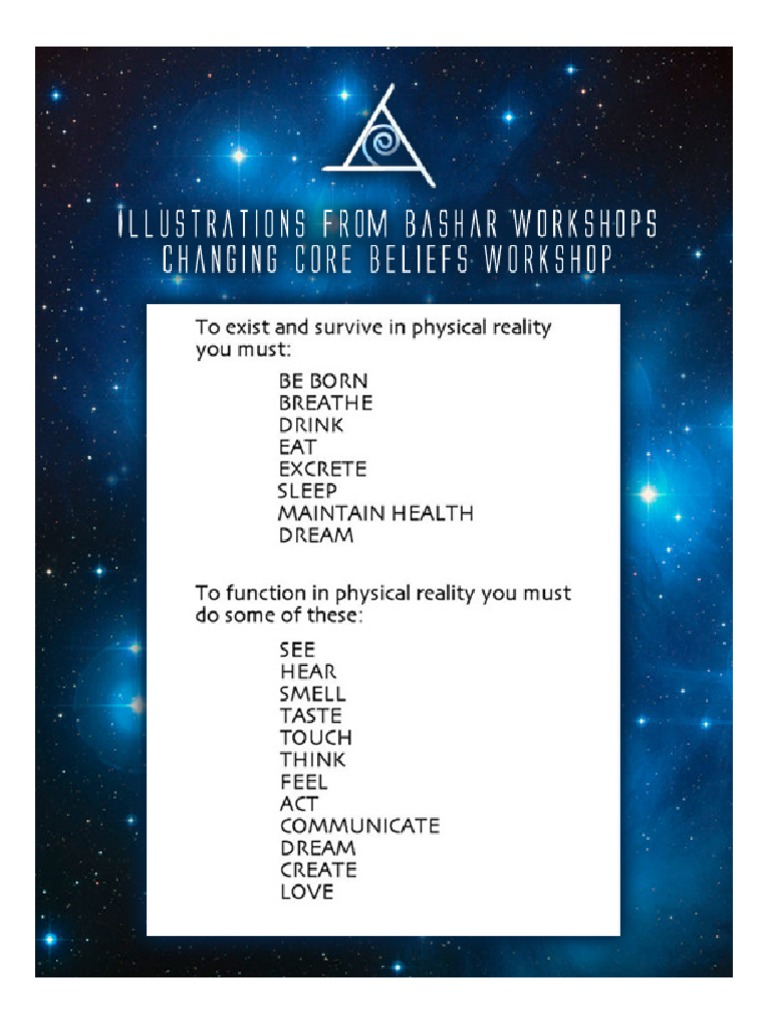 Bashar - Changing Core Beliefs PDF | PDF