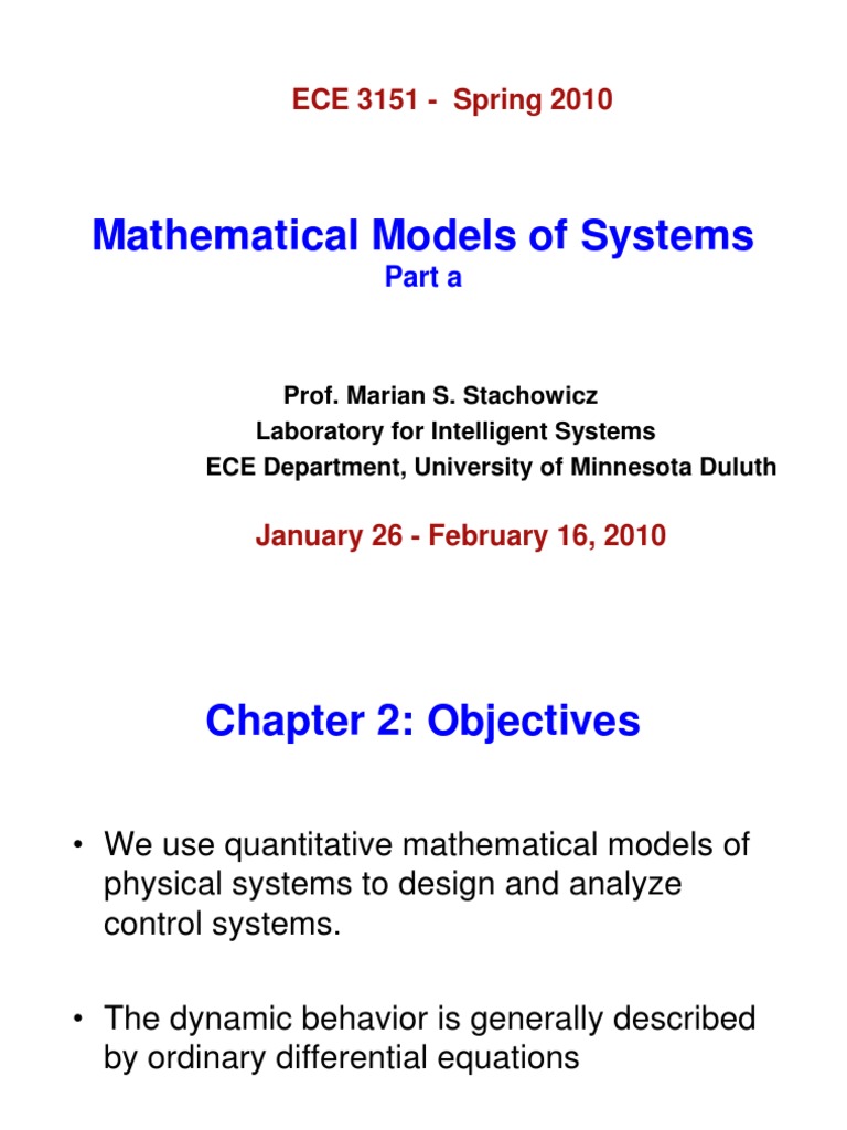 Lecture 2 Model Matematis Sistem Material Baru CP 2 | PDF | Control ...
