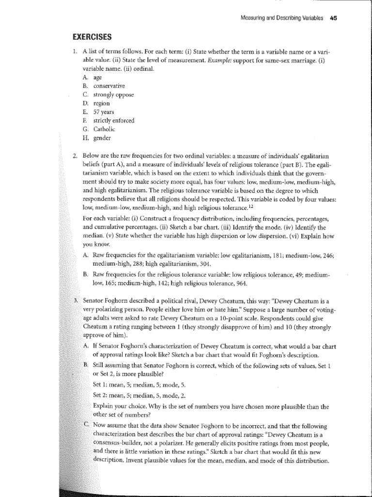 Chapter 2 Exercises | PDF