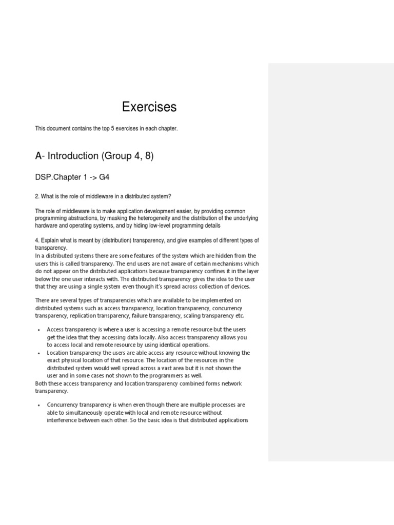 Exercises | PDF | Multicast | Computer Network