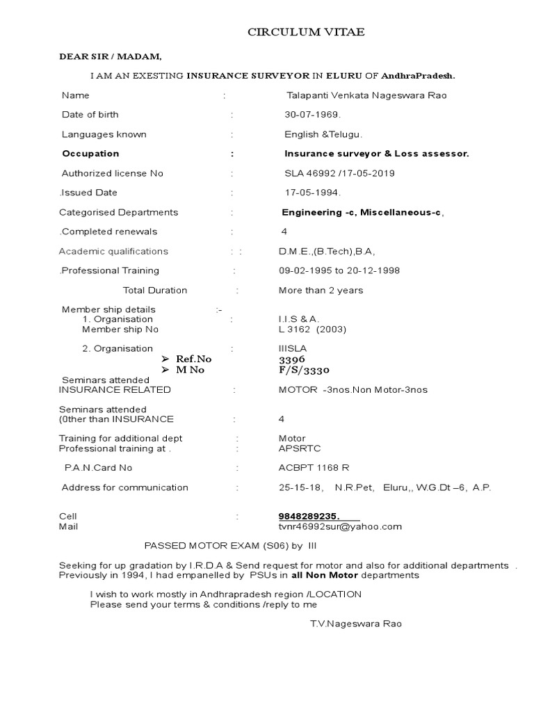 Circulum Vitae | PDF