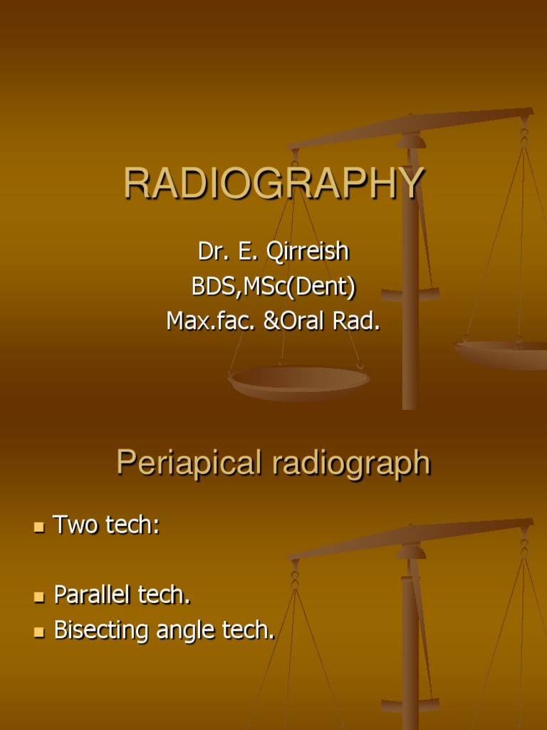Bisecting Angle X-Ray | PDF | Radiography | Mouth