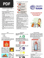 Triptico Uso de Extintores | PDF | Incendios | Química