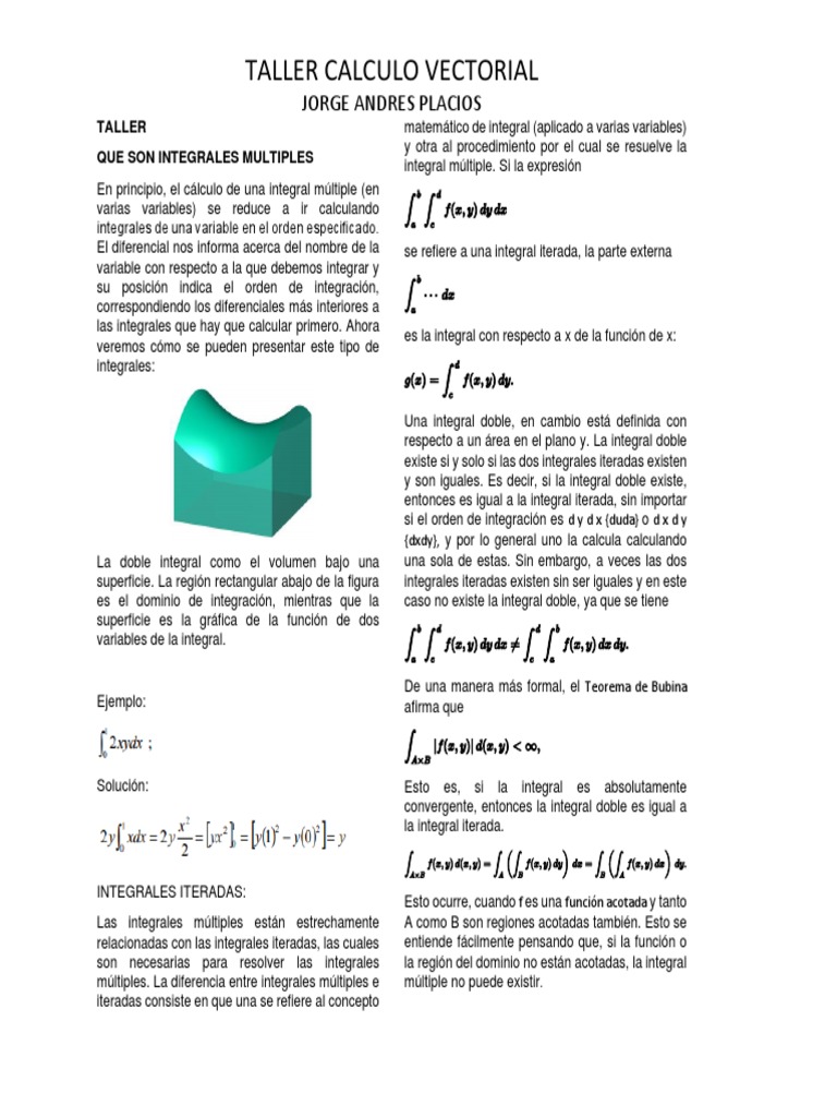 Introducción a Integrales Múltiples | PDF | Integral | Vector Euclidiano