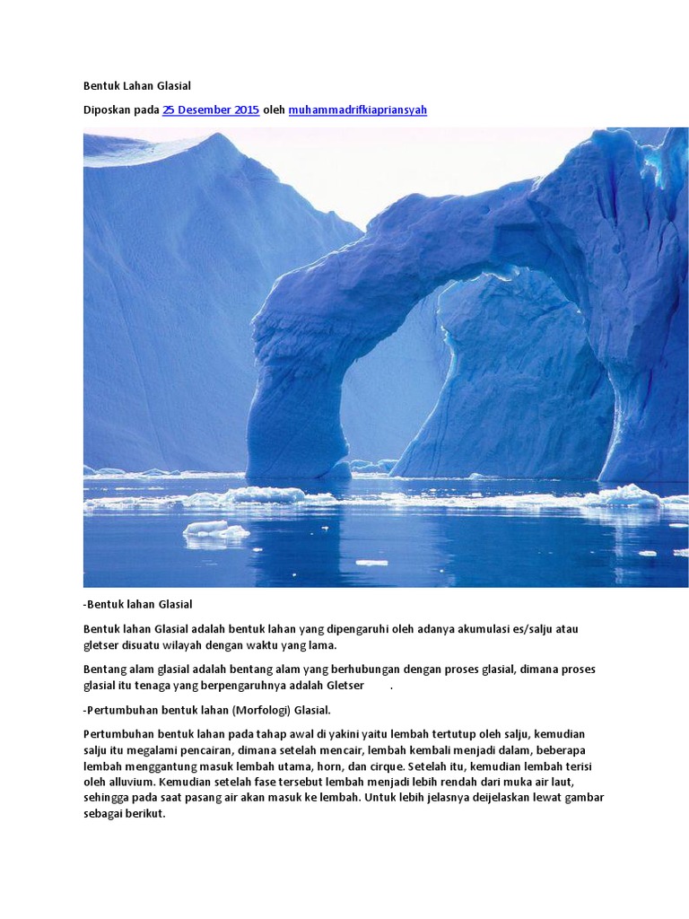 Bentuk Lahan Glasial | PDF
