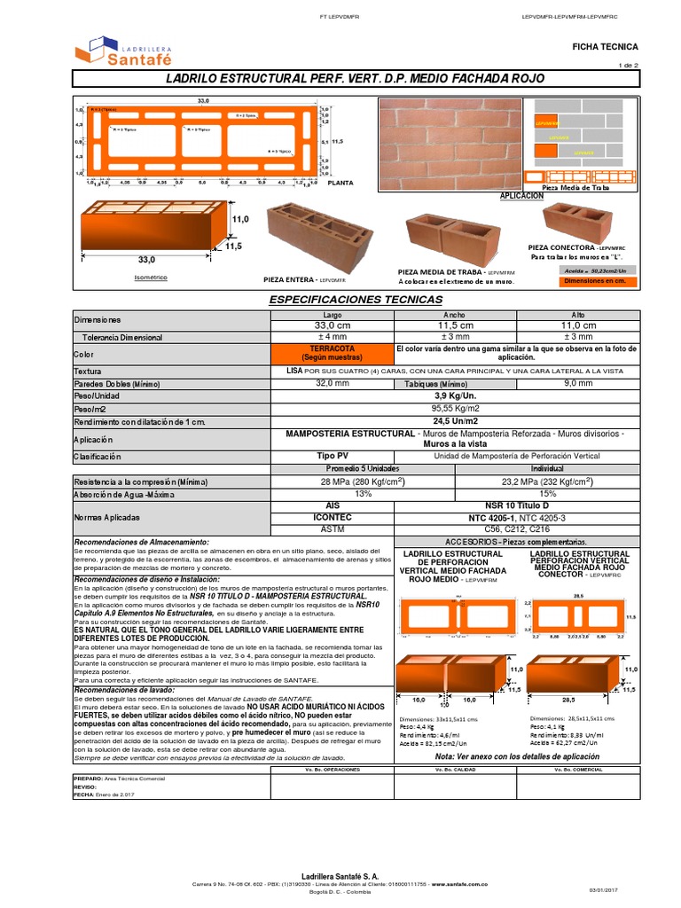 Ladrillo Gran Formato 11.5 CM | PDF