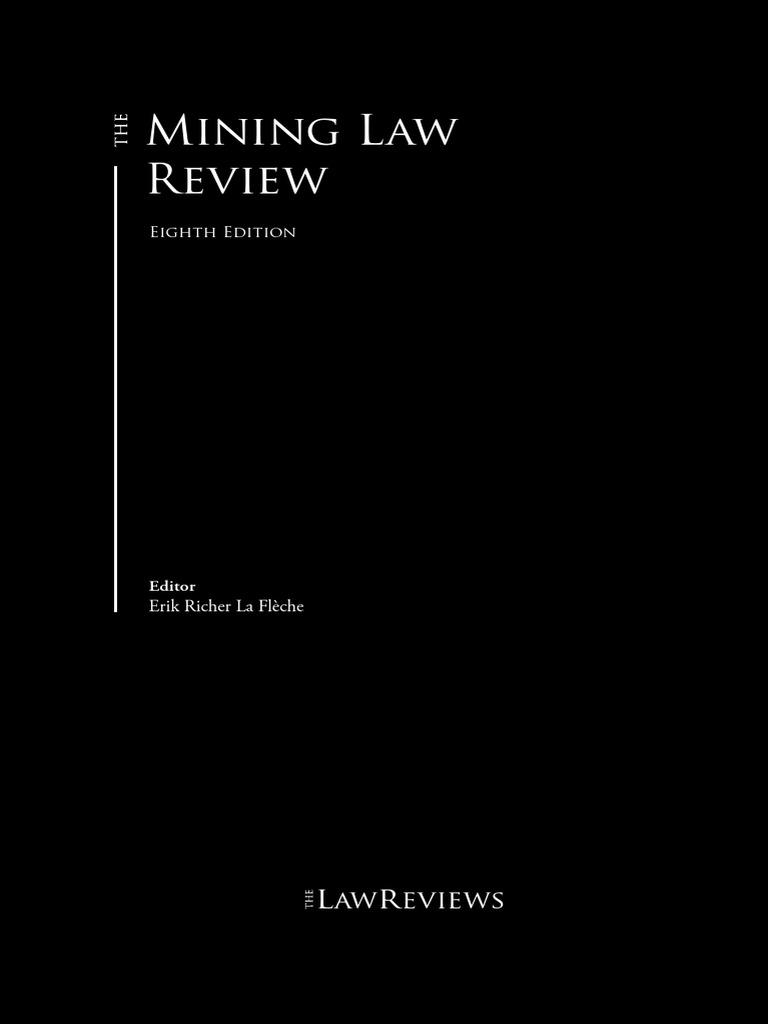 The Mining Law Review | PDF | Environmental Impact Assessment | Mining