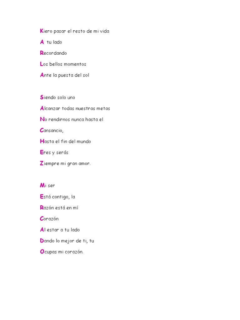 Acrostico Karla | PDF