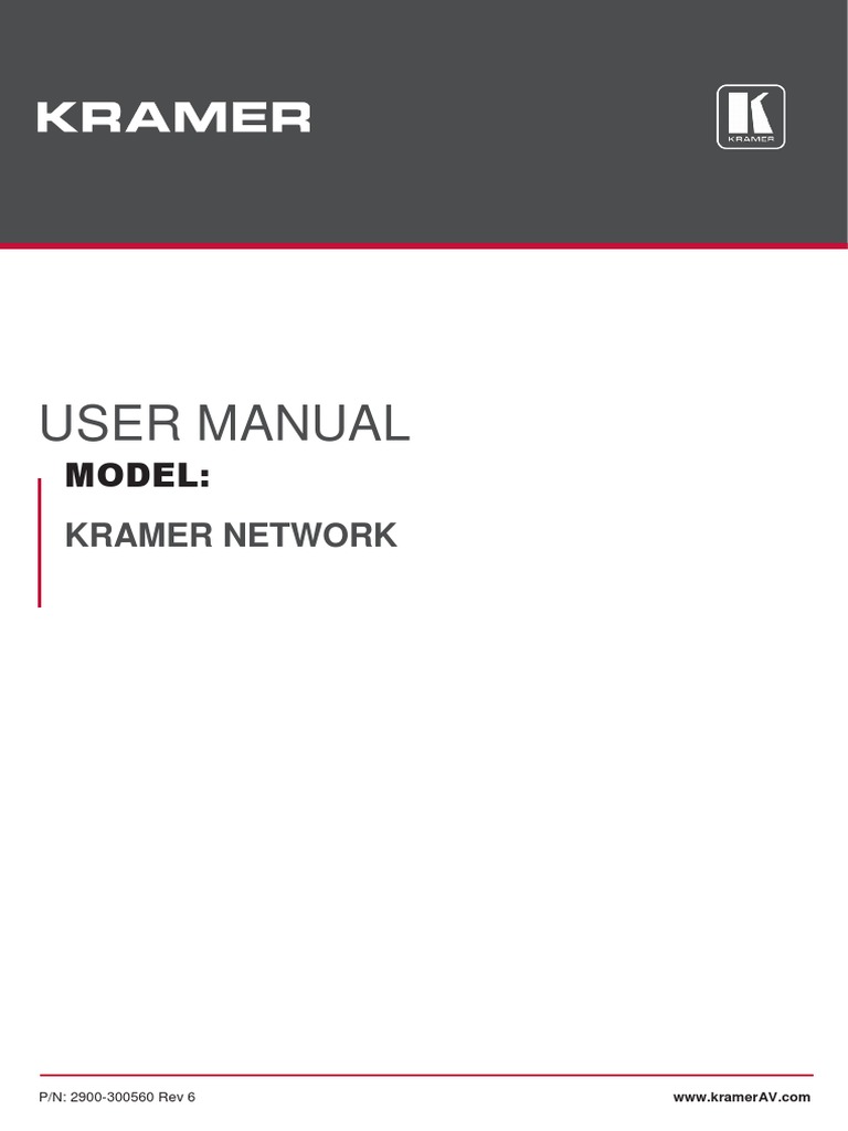 Kramer Network 2 1 Um 6 | PDF | Port (Computer Networking) | Login
