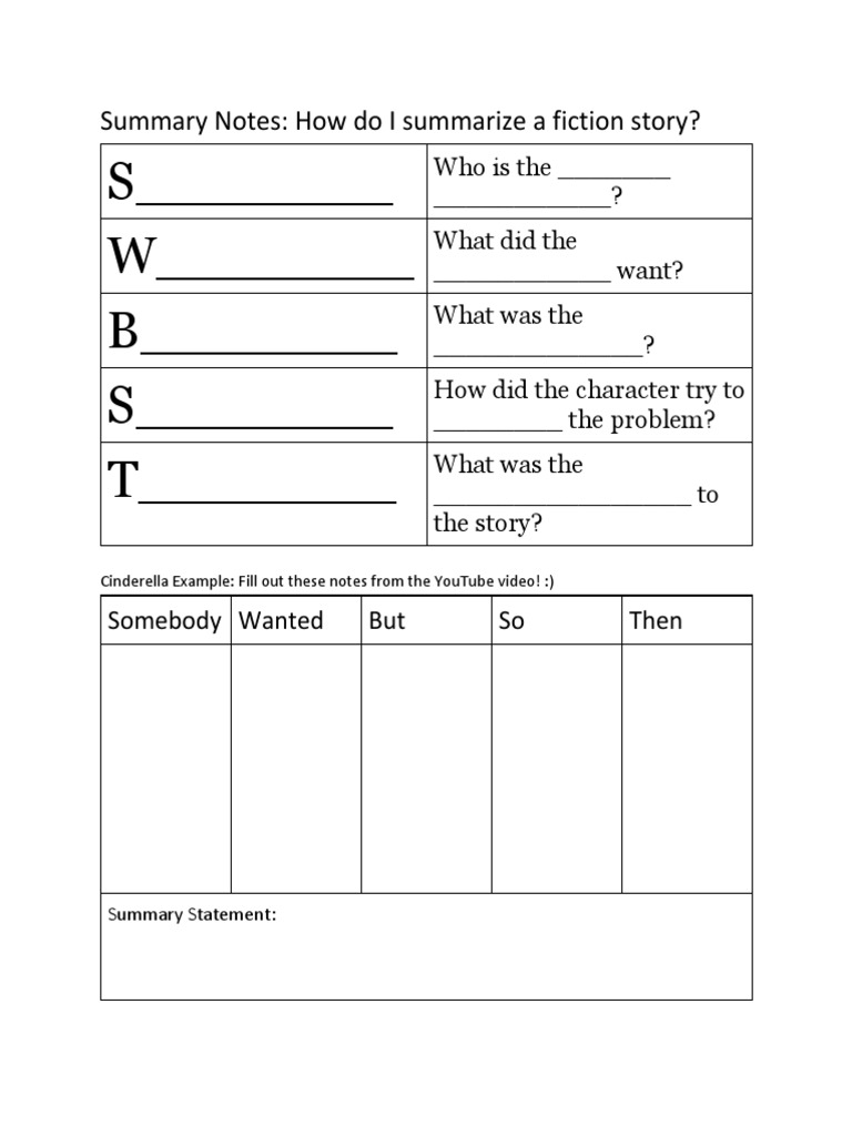 Summary Notes How Do I Summarize A Fiction Story | PDF