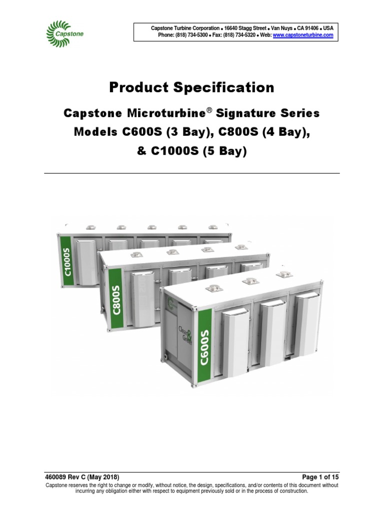 Especificacio - N de Productos C1000S, C800S, y C600S de 5, 4, y 3 Bahi ...