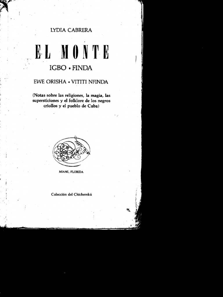Lydia Cabrera. El Monte | PDF