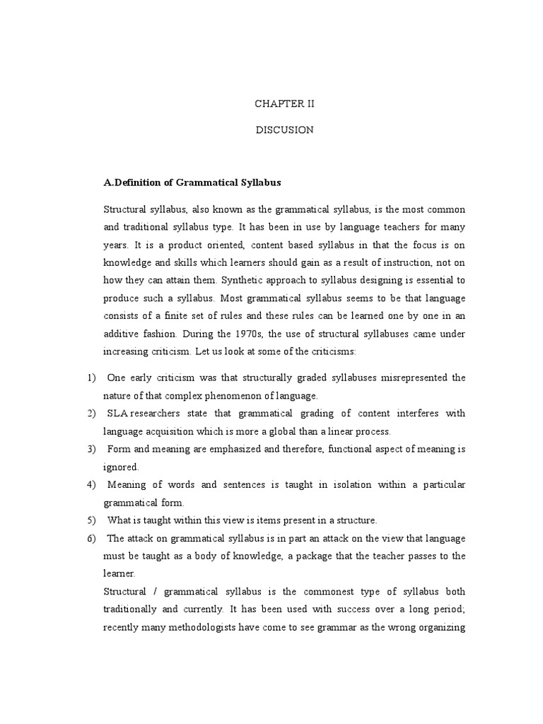 Isi Grammatical Syllabus | PDF | Second Language | Grammar