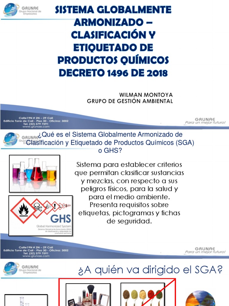 Presentacion SGA | PDF | Toxicidad | Sustancias químicas