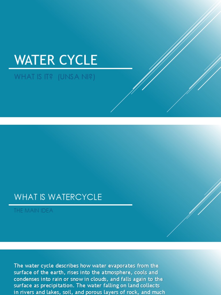 Water Cycle | PDF