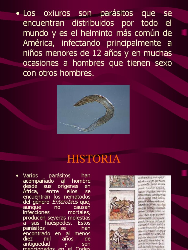 OXIURIASIS | PDF | Epidemiología | Ciencias de la Salud